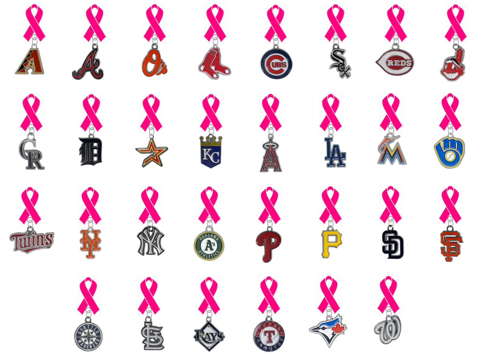 Lapel Pin Breast Cancer Awareness Pink Ribbon Mothers Day PICK TEAM ...