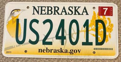 Nebraska VANITY License Plate US2401D | eBay