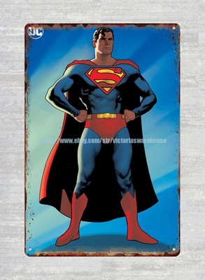 comics Superman metal tin sign garage metal poster | eBay