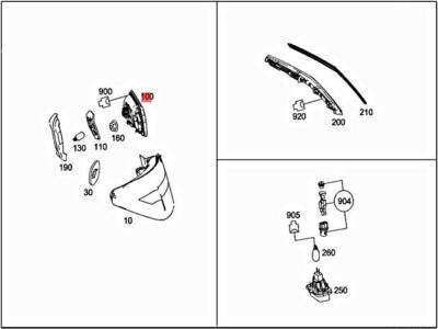Genuine MERCEDES A207 C207 Rear lamp combination 2079063800 | eBay