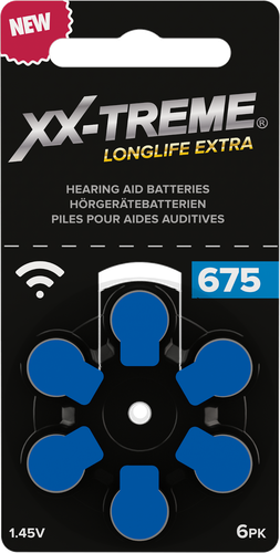 20 x XX-Treme Longlife Extra Hearing Aid Batteries Type 675 6 Blister 1 ...