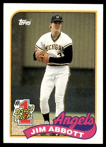 1989 Topps Jim Abbott Rookie California Angels #573 | eBay