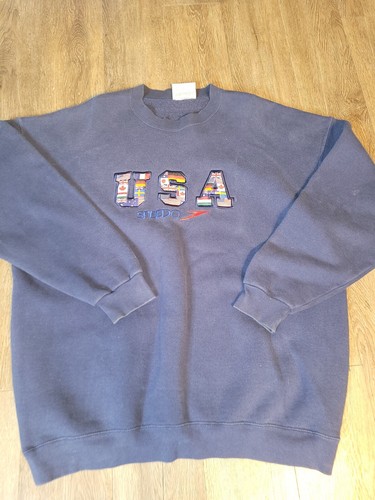 Vintage Speedo USA Olympics XL Sweatshirt Long Sleeve Country Flags ...