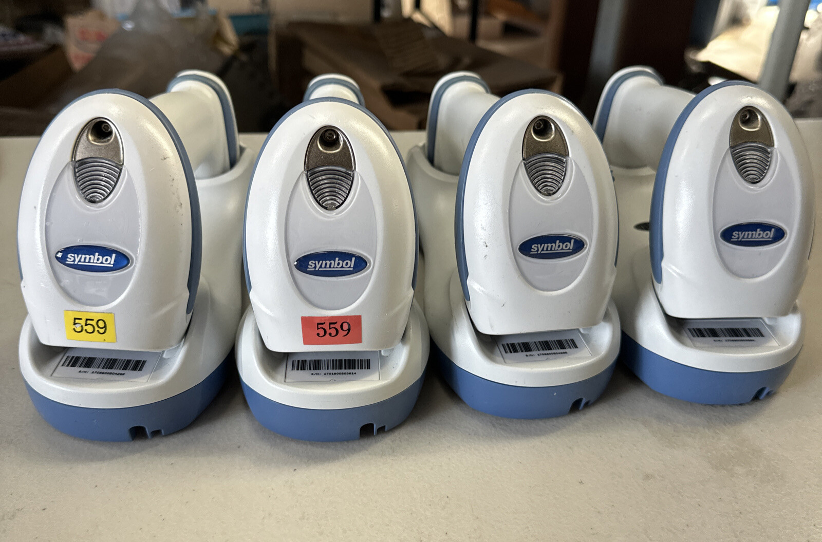 4 Symbol STB4278 Wireless Barcode Scanner BlueTooth USB & charging Base ...