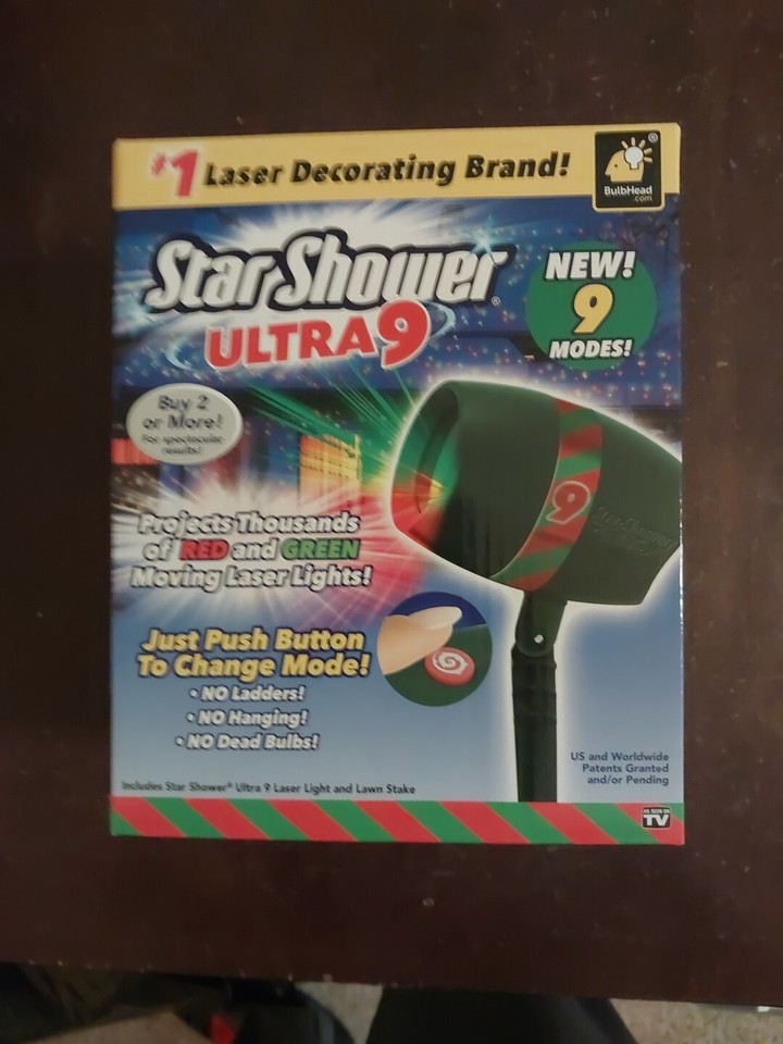 Star Shower Ultra 9 Outdoor Holiday Laser Light Show AS-SEEN-ON-TV, New ...