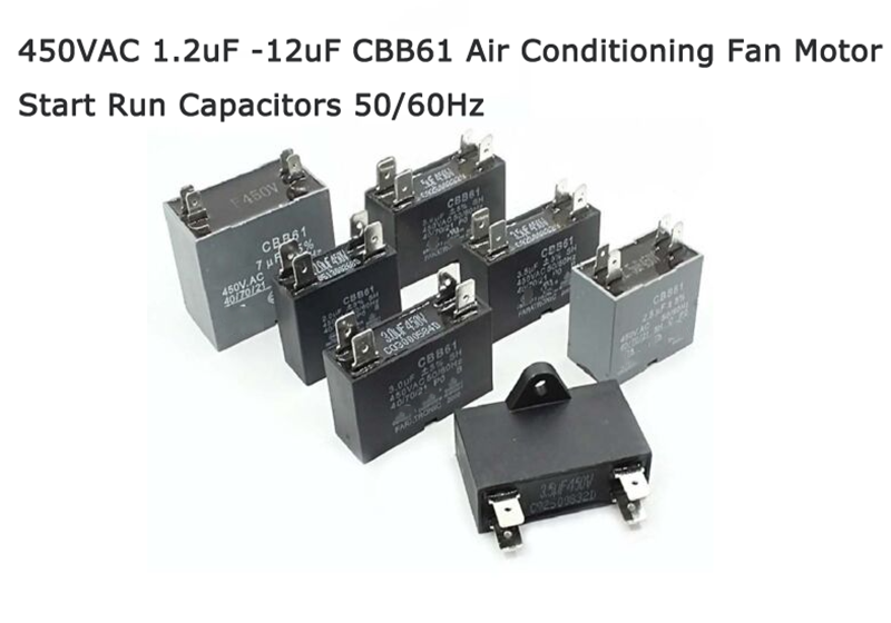 450VAC 1.2uF -12uF CBB61 Air Conditioning Fan Motor Start Run ...