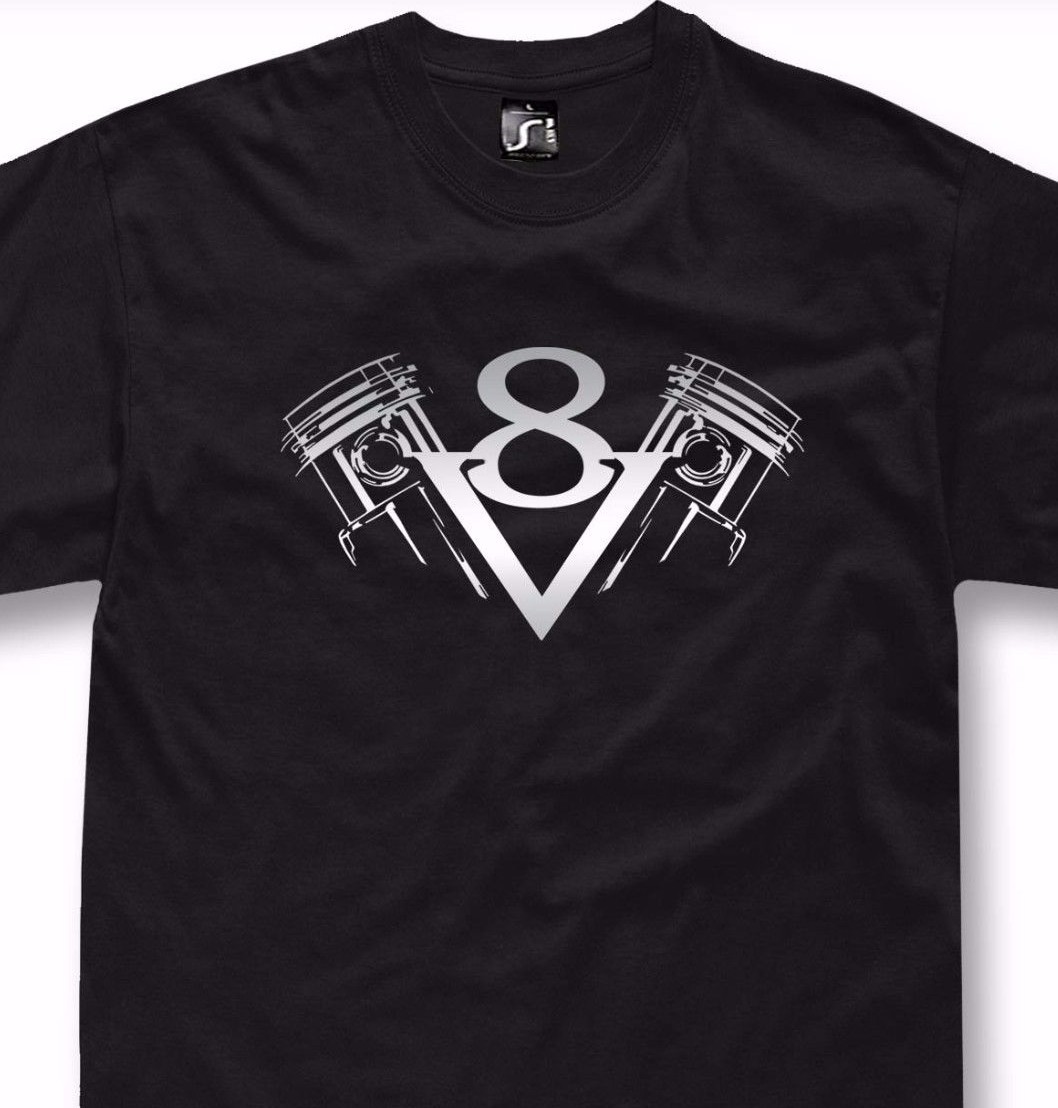 V8 T-Shirt engine for Hemi Hot Rod Muscle big block cobra t-shirt S ...