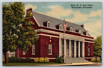 Vintage Postcard US Post Office Winchester Tennessee | eBay