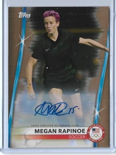 2020 TOPPS SET OLYMPICS MEGAN RAPINOE GOLD AUTOGRAPH CARD #20 ~ /20 ...