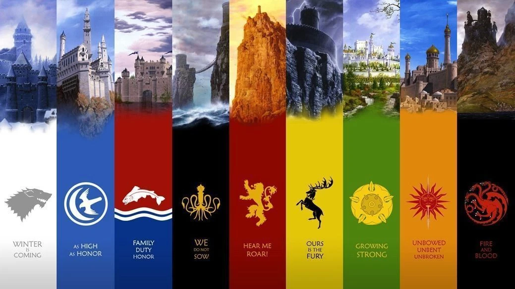 Game Of Thrones Map Seven Kingdoms