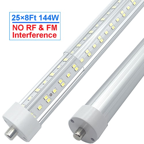 T8 8FT LED Tube Light Bulb 144W FA8 Single Pin 6500K 8 Foot LED Shop ...