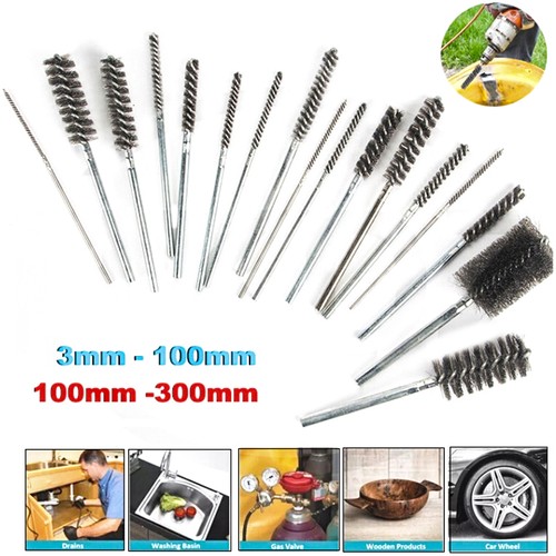 Steel Wire Cleaning Brush Extended Rod Polishing Bore Brush Rust Pipes ...