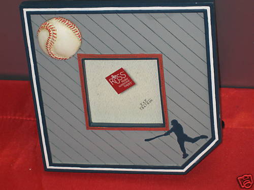 Home Plate Russ Berrie Baseball Picture Frame 3x3 Photo | eBay