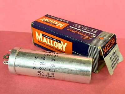 Mallory FP-326.7 140-100-60 MF @ 300-300-50 WVDC Electrolytic Can ...