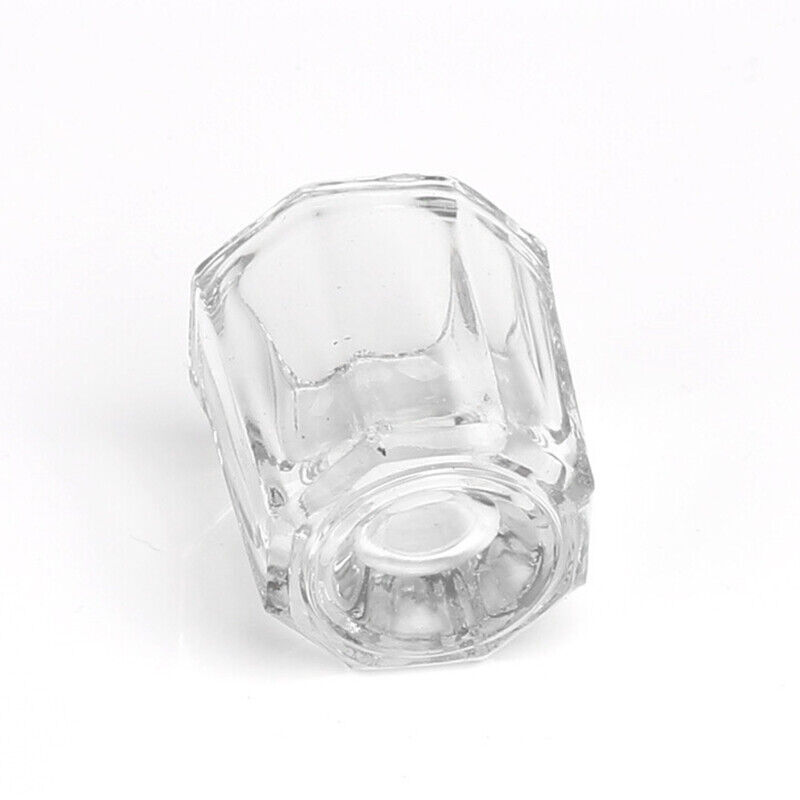 Useful Crystal Octagonal Glass Cup Dappen Dish Arcylic Art Nail Liquid ...