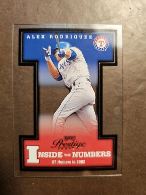 2003 Playoff Prestige Inside the Numbers Alex Rodriguez #IN-4 /2002 ...