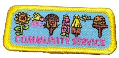 OFFICIAL GIRL SCOUTS Community Service Fun Patches Daisy Brownies ...
