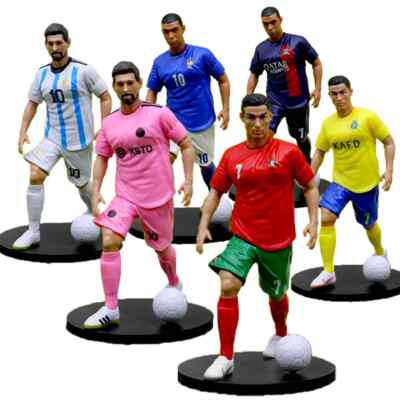 New Football Star FIFA Ronaldo Messi Mbappe Model Cartoon Action Figure ...