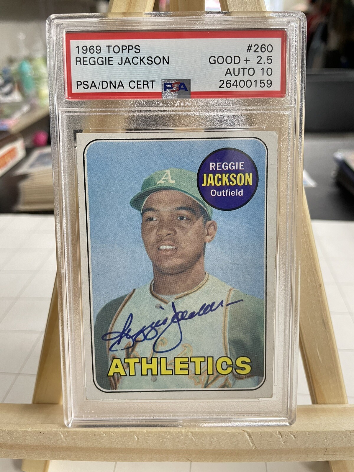 1969 Topps Reggie Jackson Rookie Auto #260 PSA 2 / 10 - Oakland ...