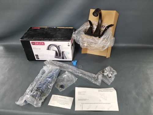 OPEN BOX Delta Two Handle Center Set Faucet In Venetian Bronze Pieces ...