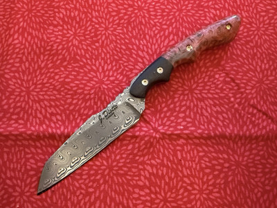 Jeff Diotte Custom Damascus Knife | eBay