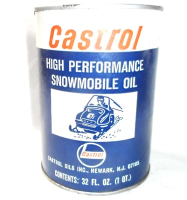 VINTAGE CASTROL HIGH PERFORMANCE SNOWMOBILE OIL CAN | eBay