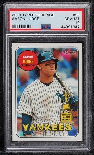 2018 Topps Heritage Aaron Judge #25 PSA 10 GEM MT | eBay