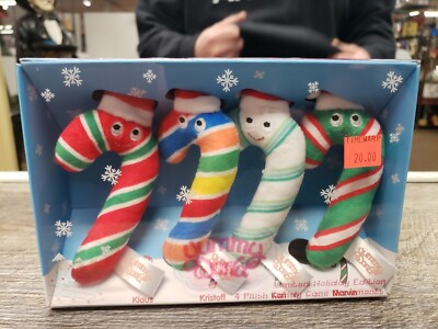 Yummy World 4-Pack Plush Candy Cane Ornament Klaus Kristoff Karl Marvin ...