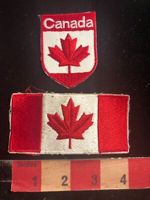 Maple Leaf Flag & Maple Leaf Crest Canada Patch Lot Of 2 03WL | eBay