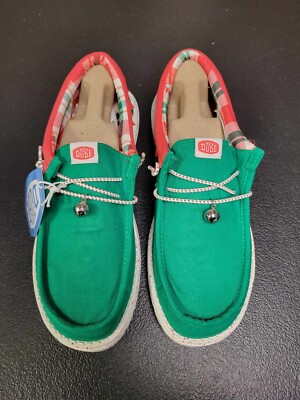 Hey Dude Men's Wally Holiday Elf Green/Red Shoes NIB! 2024 | eBay