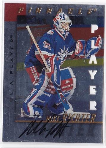 1996-97 Be A Player Pinnacle MIKE RICHTER #37 SP FOIL DIE CUT AUTOGRAPH ...