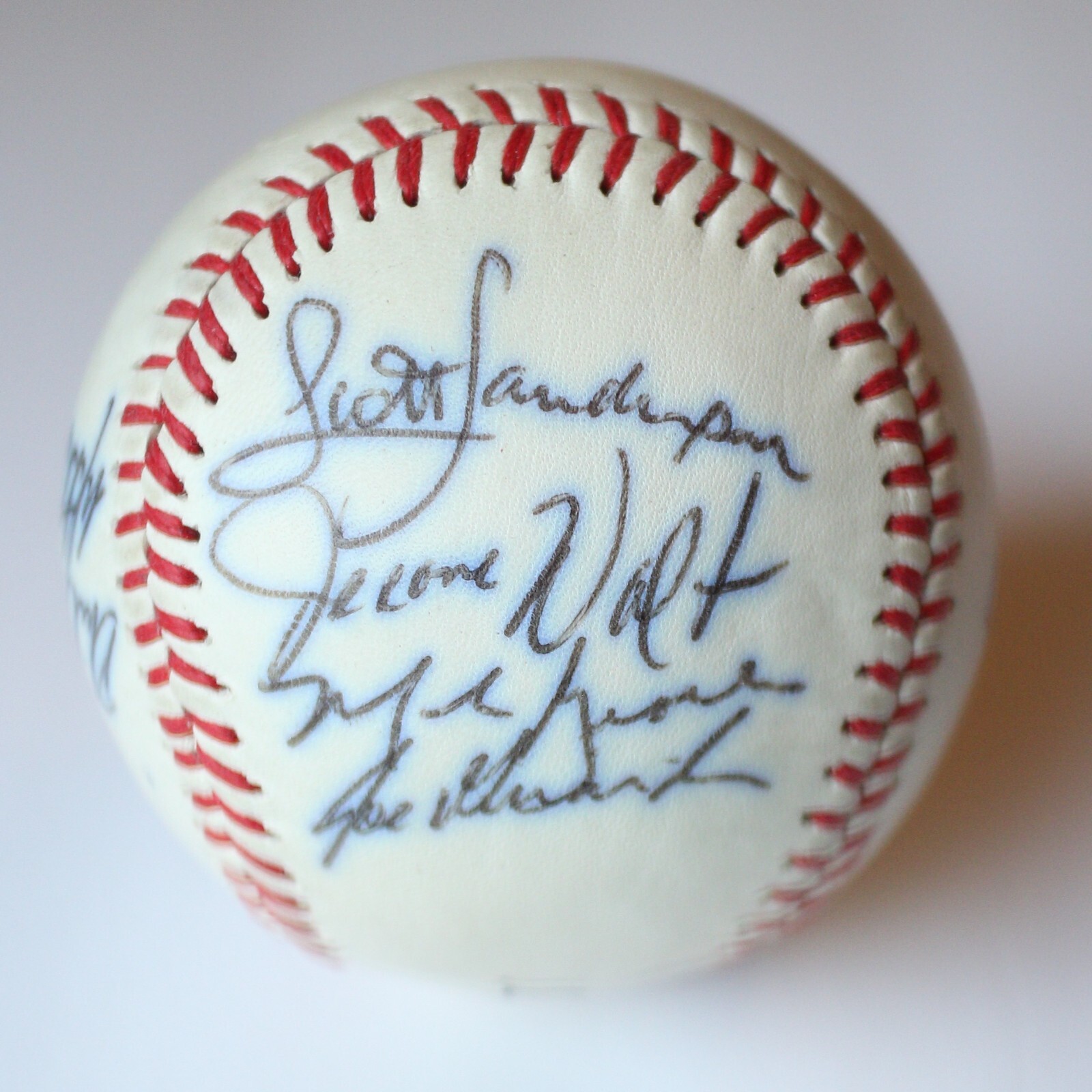 1989 Chicago Cubs Signed Baseball Autographed Auto Ball Mark Grace ...