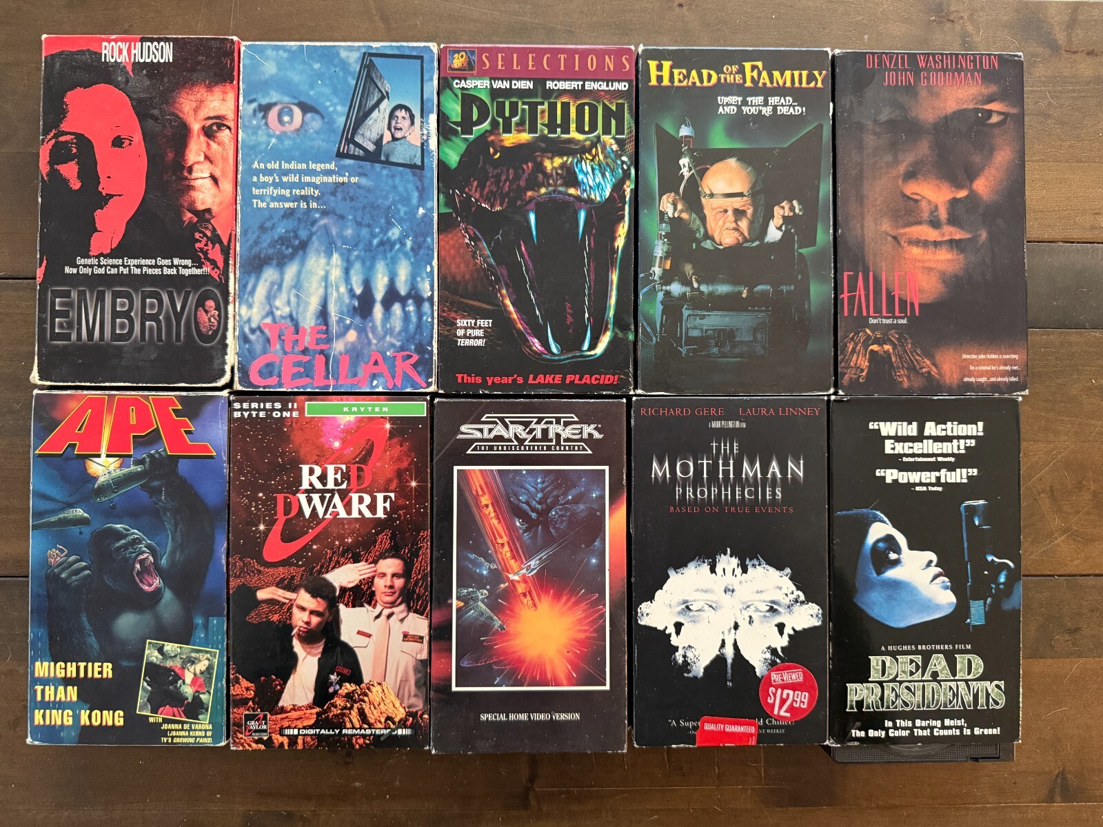 Lot of 10 Horror Scary Scifi VHS Tapes - Cellar, Embryo, Ape, Fallen | eBay