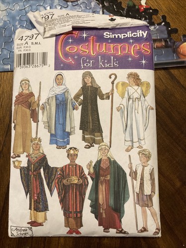 Pattern Simplicity 4797 A Costumes for Kids Nativity Shepherd, Angel ...