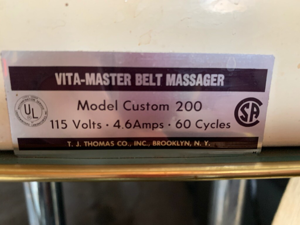 Antique Vintage Vita Master Fatshaker Massager Belt Machine - Pickup ...