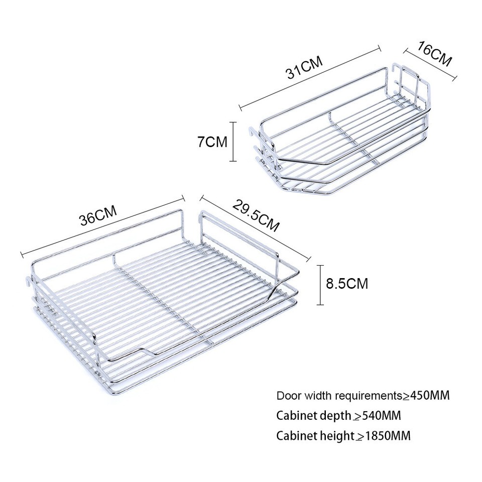 Pull Out Blind Corner Bakset Cabinet Organizer Opening Magic Corner ...