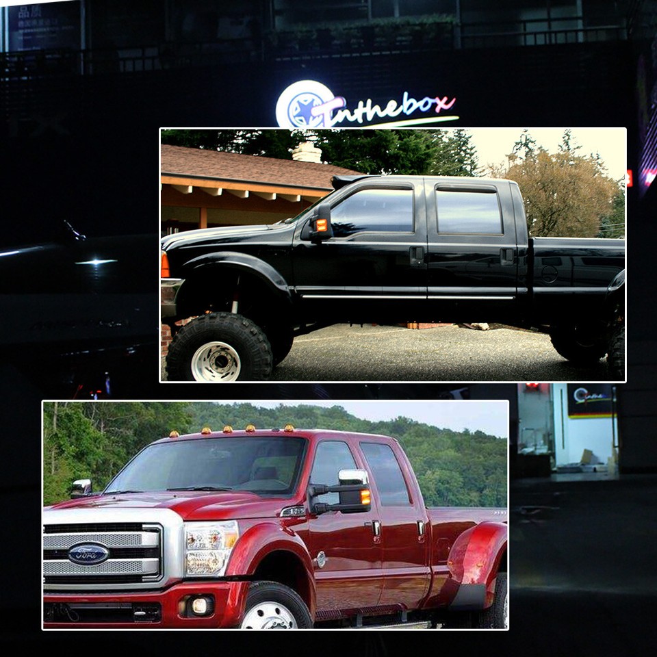 For 08-16 Ford F250 F350 F450 F550 Super Duty Amber Lens LED Side ...