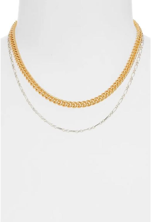 NWT Madewell Set of 2 Mixed Metal Chain Necklaces | eBay