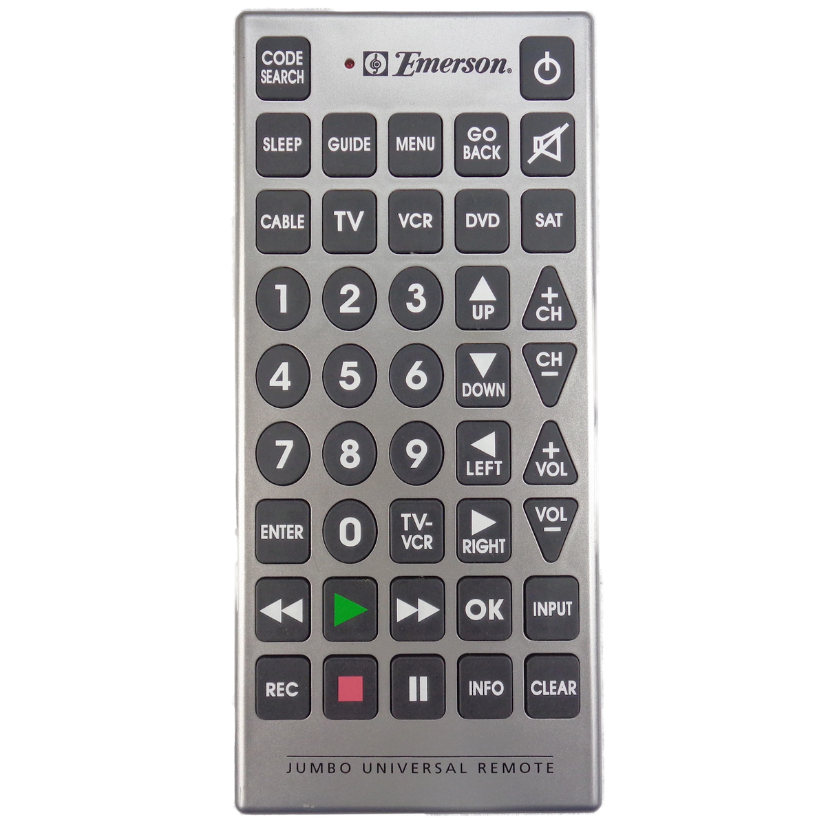 Emerson Jumbo Universal Remote Guide