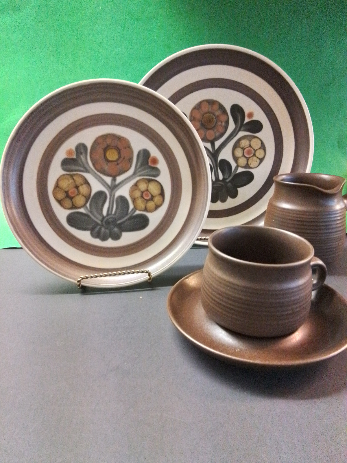 DENBY LANGLEY MAYFLOWER DINNER PLATE, SALAD PLATES,CUPS SAUCERS ...
