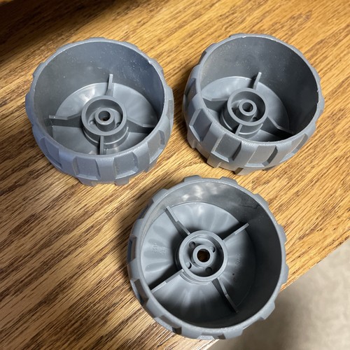 Lego Set of 3 Wheel Hard Plastic Large #2515 Gray | eBay