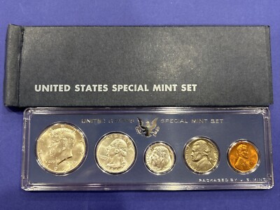1964–P US MINT COIN SET 90% SILVER, UNCIRCULATED, CASE + Box As Shown ...