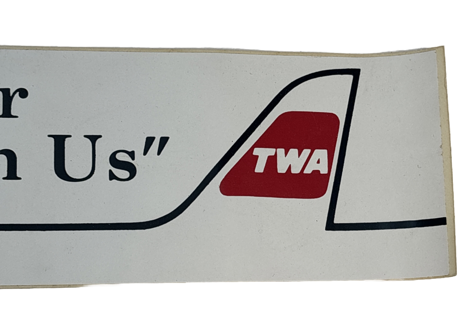 TWA TRANS WORLD AIRLINES STICKER DECAL CAR BUMPER VINTAGE ORIGINAL ...