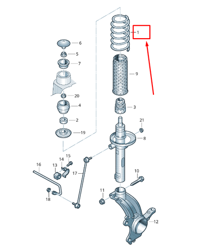 NEW SKODA RAPID NH FRONT COIL SPRING 6R0411105C | eBay