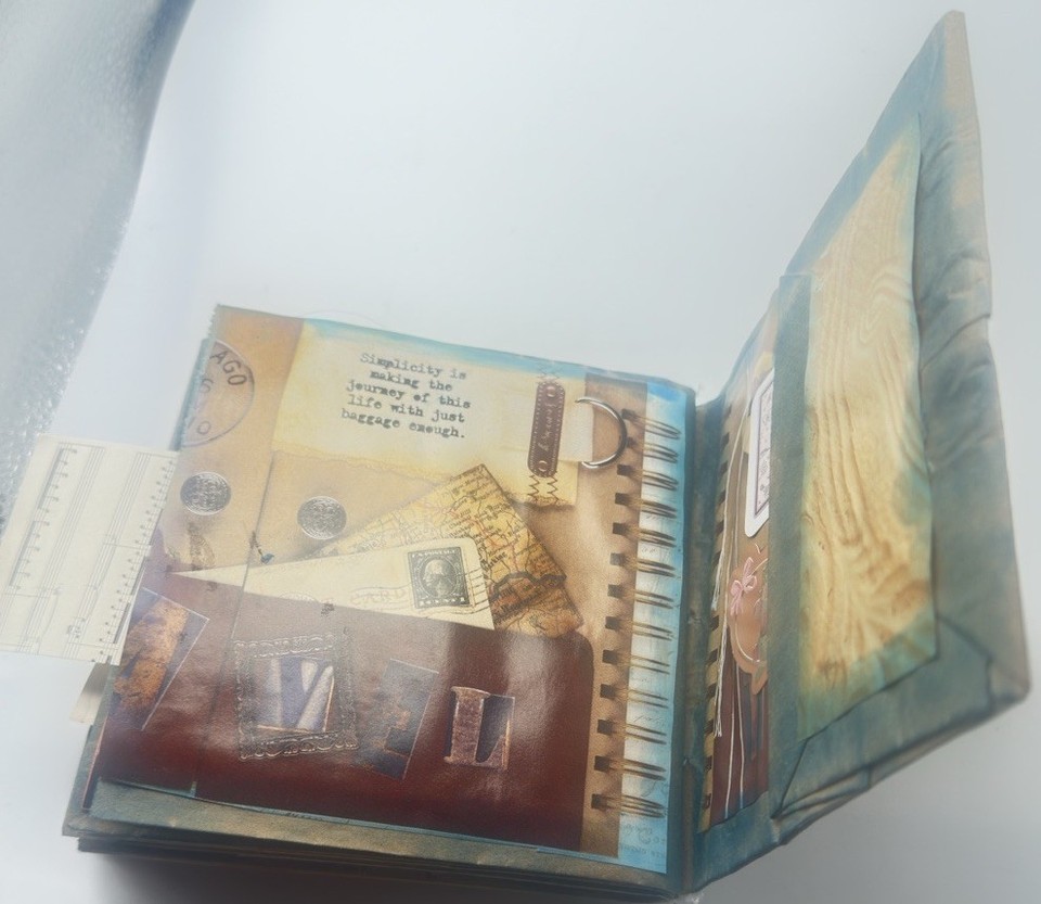 Hand Made Junk Journal 6x5 Inches Old Time Pictures With Orange Yellow ...