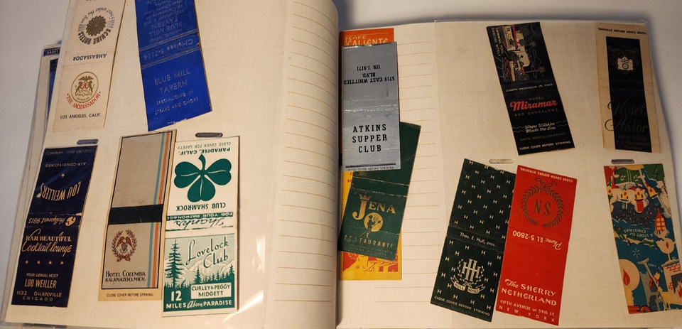 COLLECTION OF 300 VINTAGE CASINO, HOTEL, NIGHTCLUB, AIRLINE, DINING ...