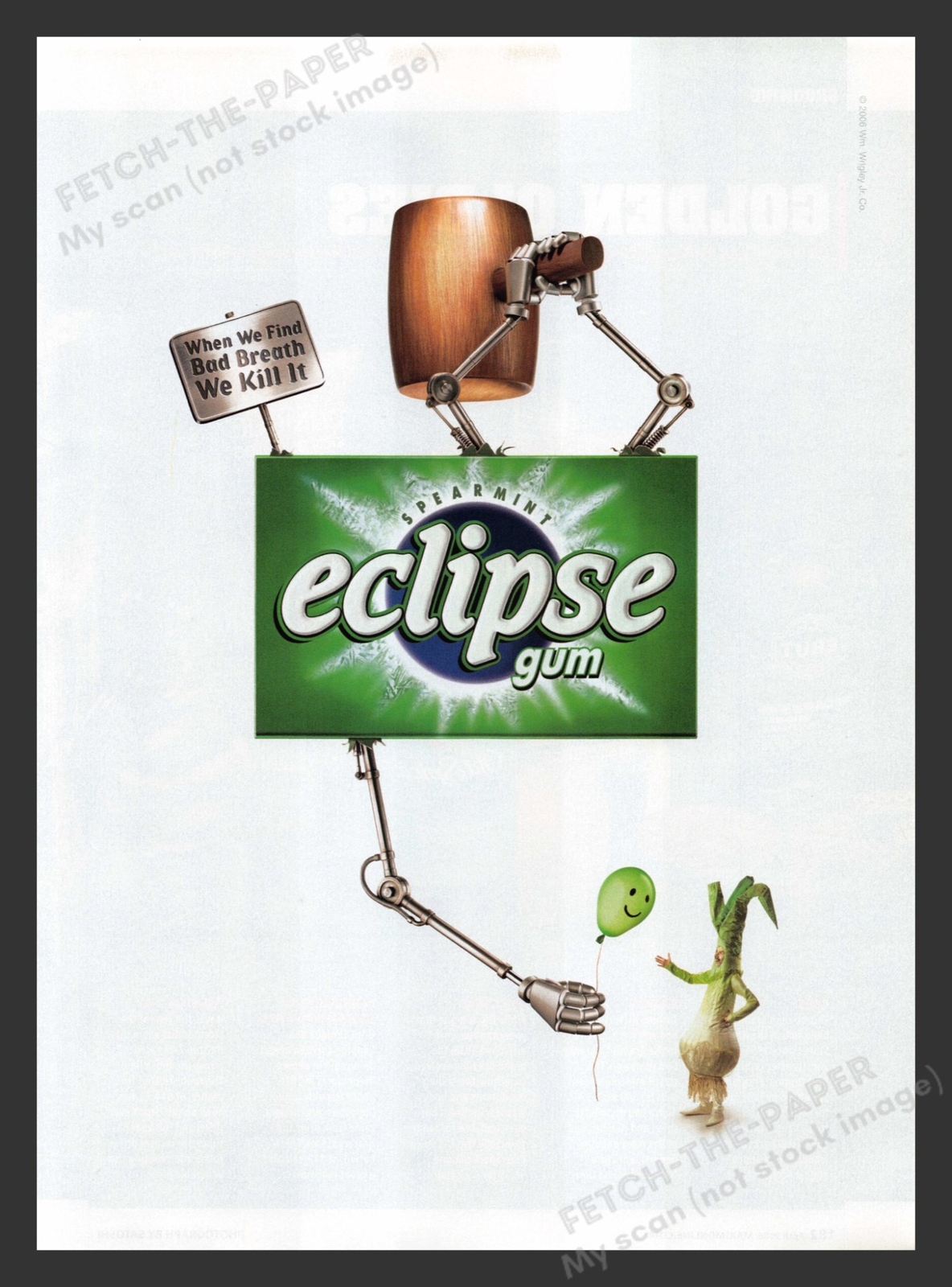 Eclipse Chewing Gum Spearmint Kill Bad Breath 2000s Print Advertisement ...