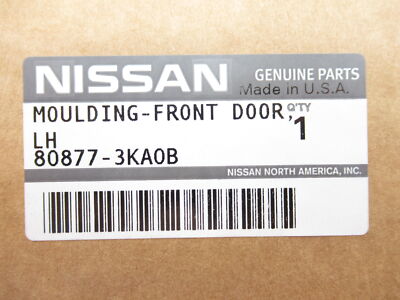 Genuine OEM Nissan 80877-3KA0B Driver Front Rocker Molding 2013-2016 ...