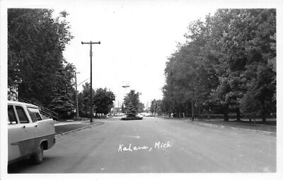 J65/ Kaleva Michigan RPPC Postcard c40-50s Road Water Tower Auto 255 | eBay