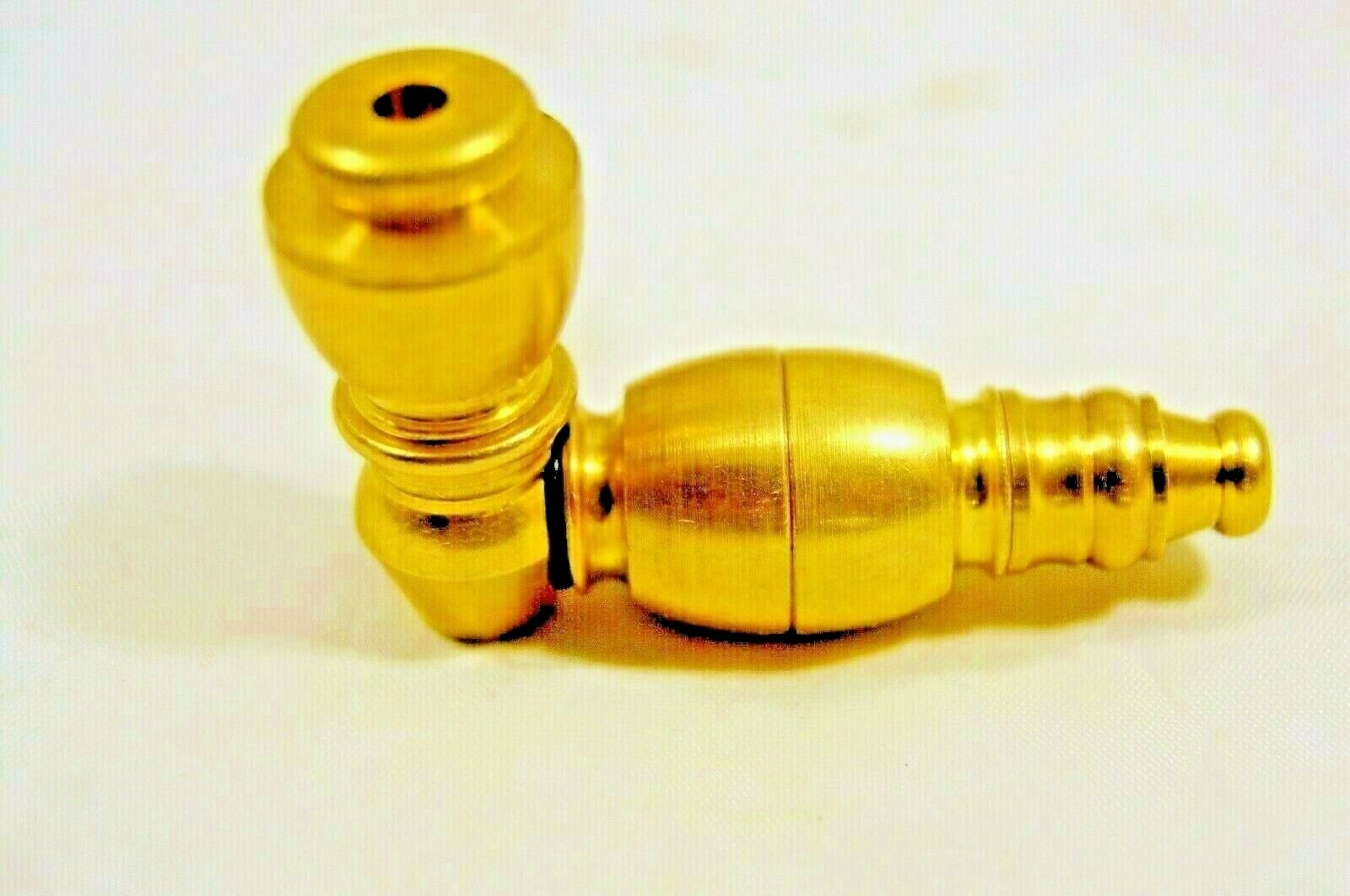 REAL BRASS Metal Tobacco Smoking Pipe Small 2 1/2 Inch Made and sold In ...